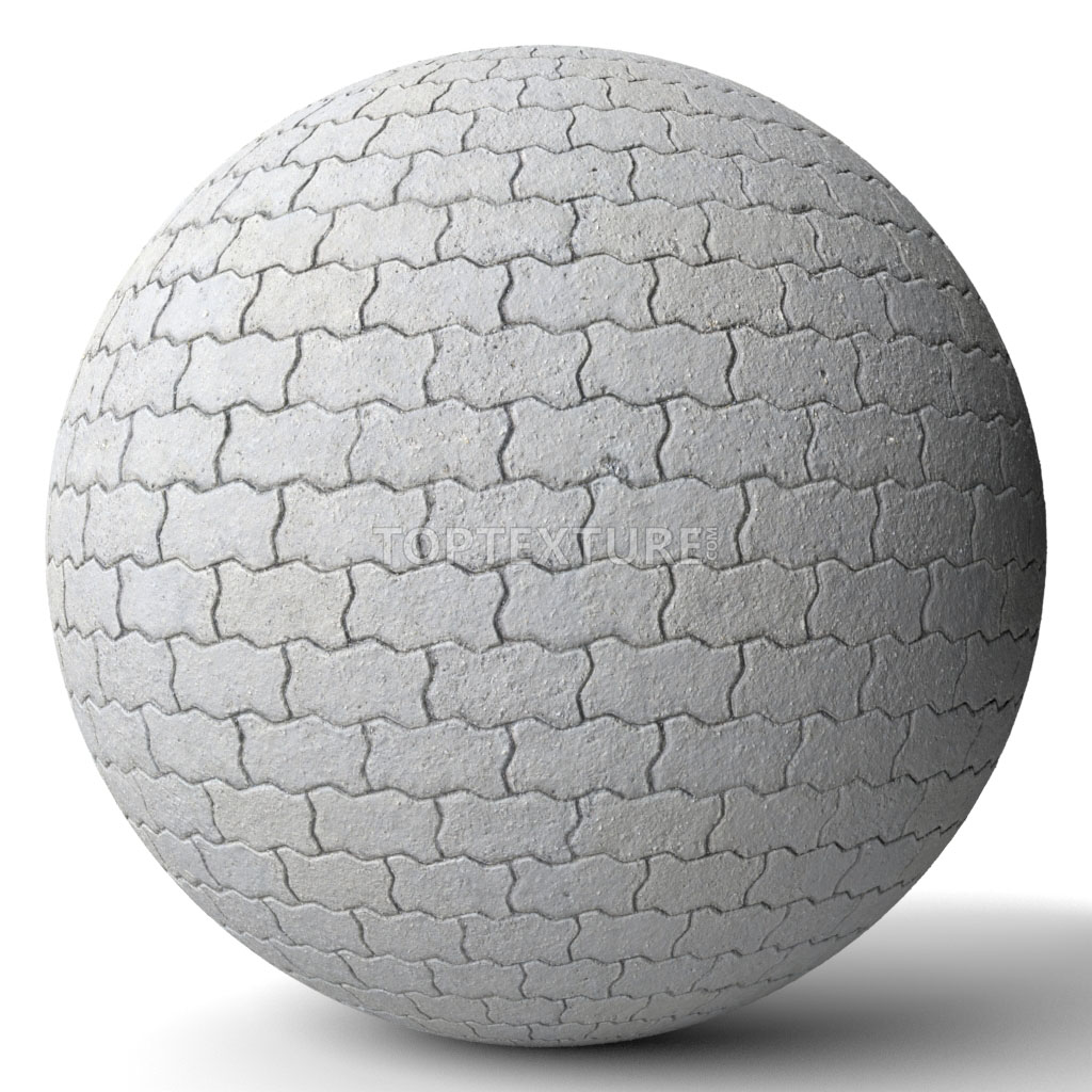 Gray Ground Bricks Wavy - Top Texture